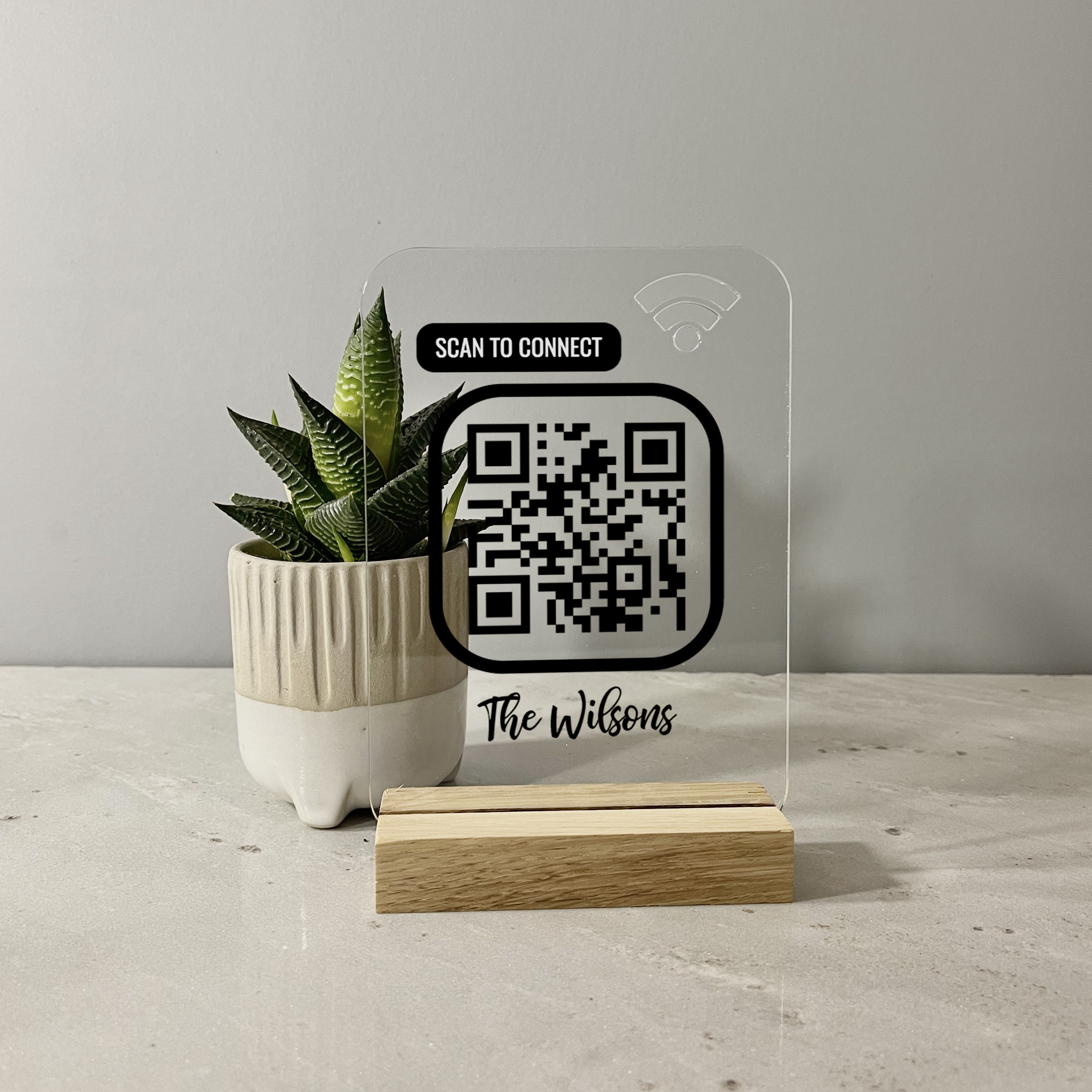 Personalised Wifi Sign QR Code Wifi Network Information - Etsy