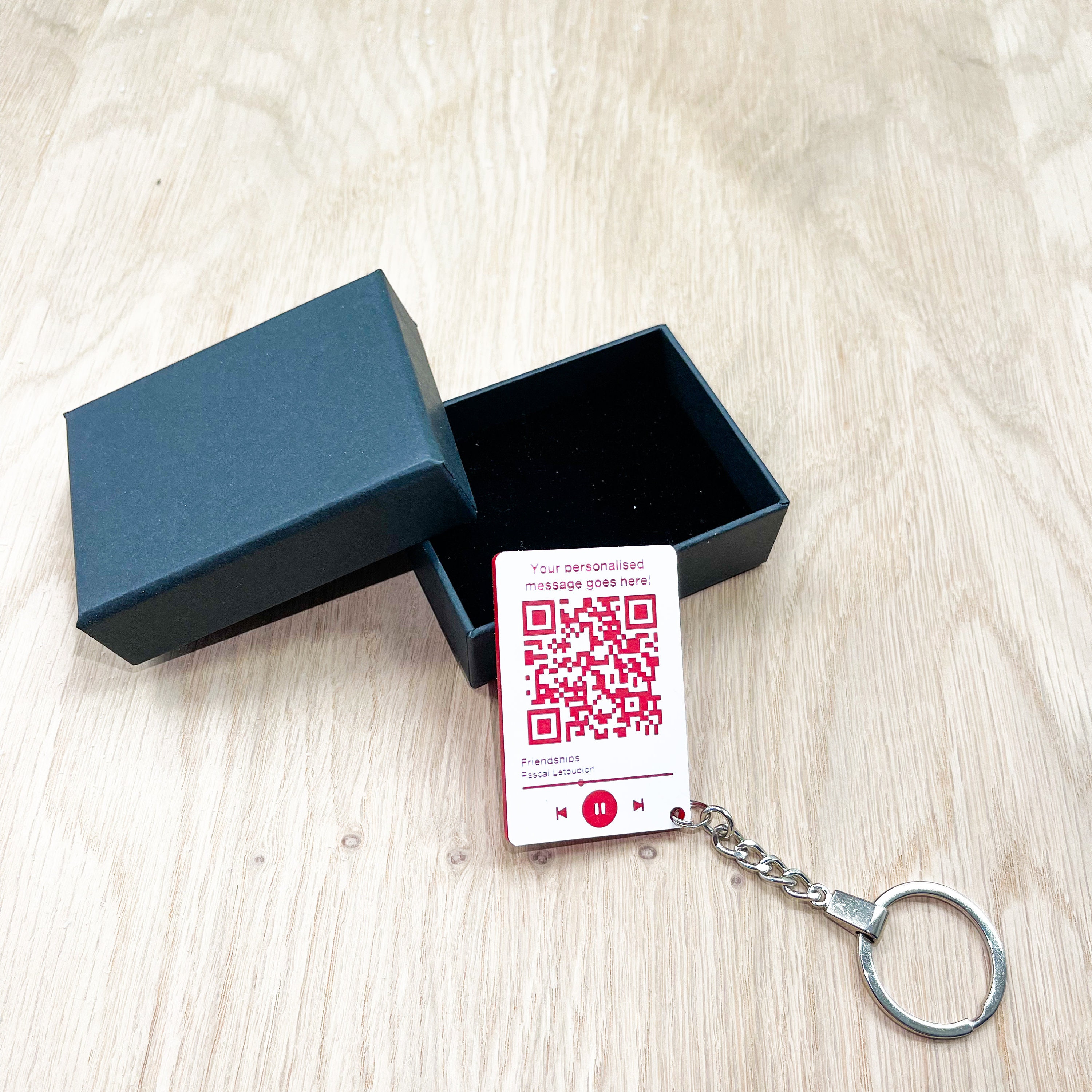 Personalised QR Code Keychain Song Plaque QR Scan and Play - Etsy UK