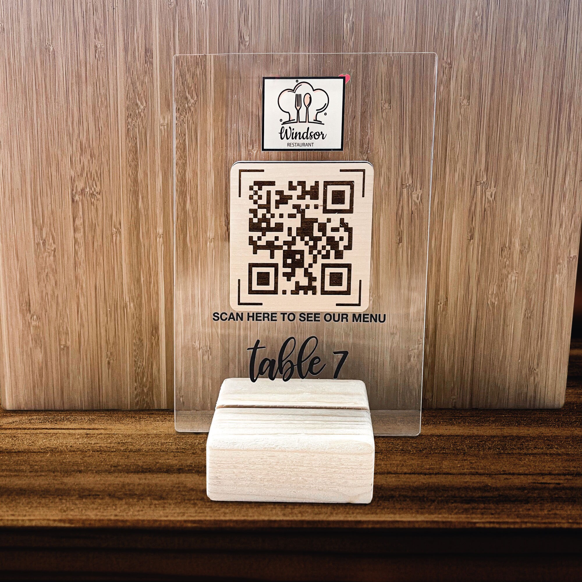 QR Code Contactless Menu QR Code Scan for Menu in Clear | Etsy