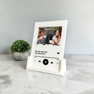 Personalised Song Plaque With Stand, Any Photo / Song, Any Playlist ...
