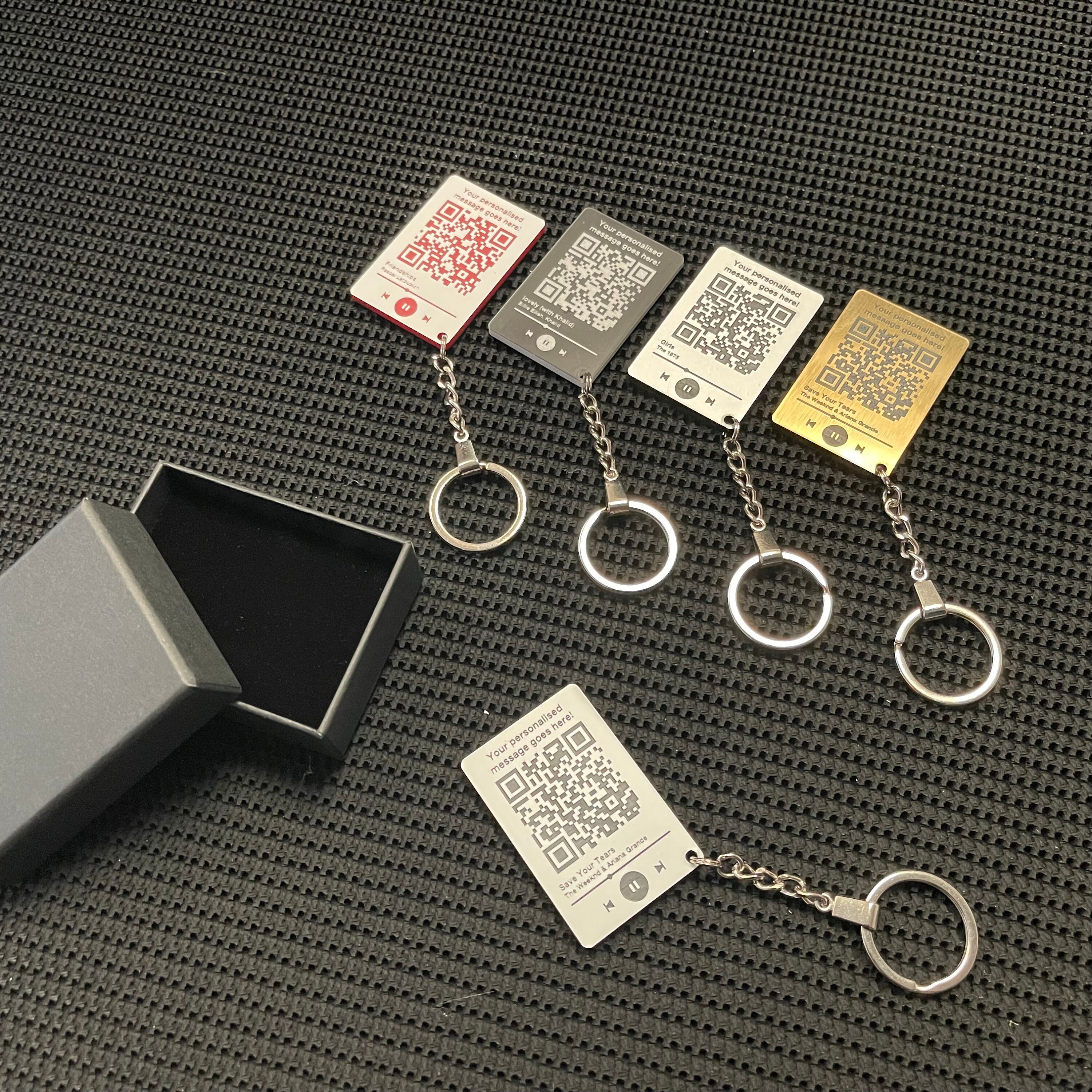 Personalised QR Code Keychain Song Plaque QR Scan and Play - Etsy UK