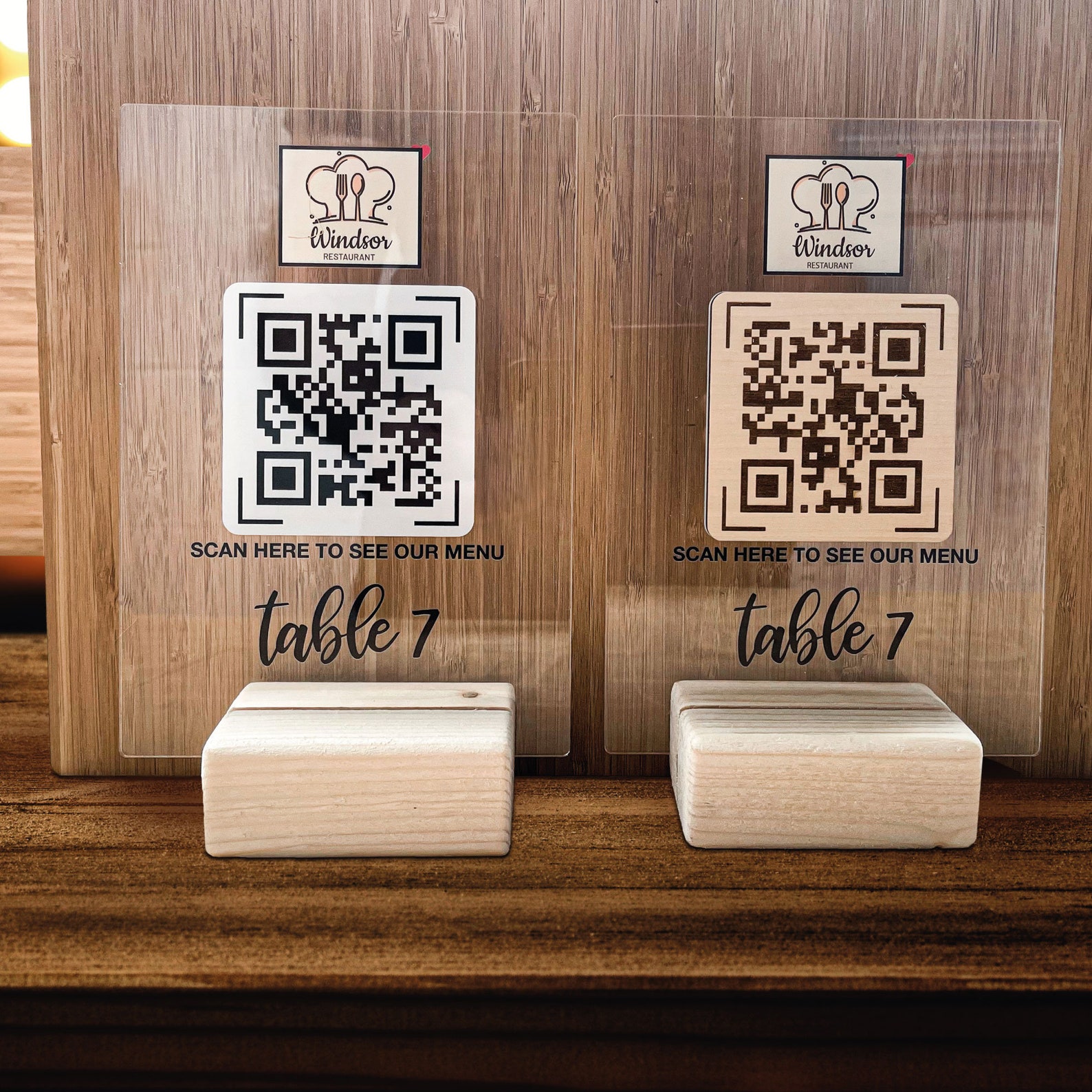 QR Code Contactless Menu QR Code Scan for Menu in Clear | Etsy UK