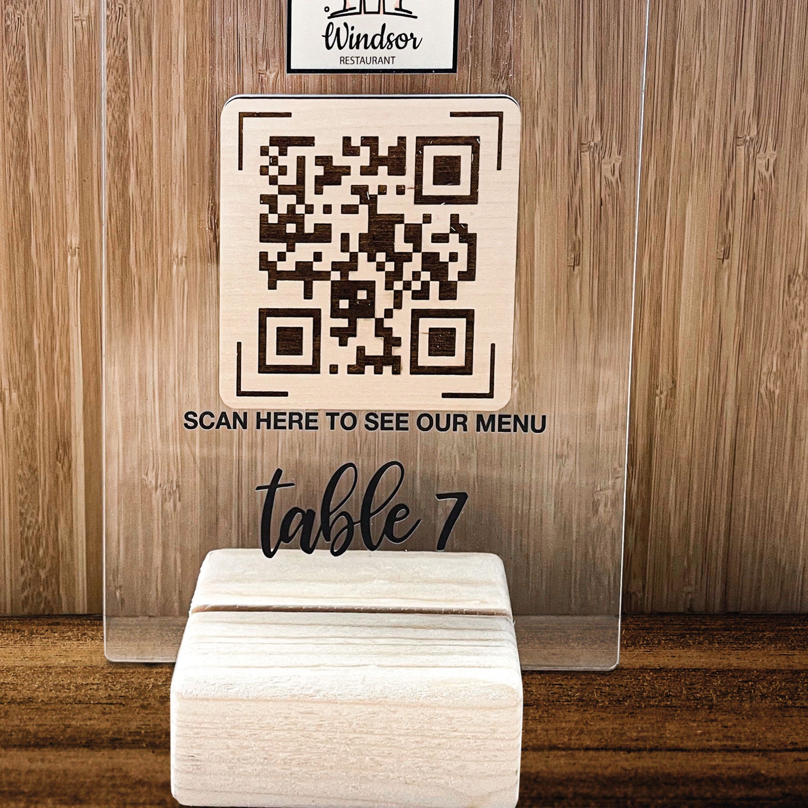 QR Code Contactless Menu QR Code Scan for Menu in Clear | Etsy UK