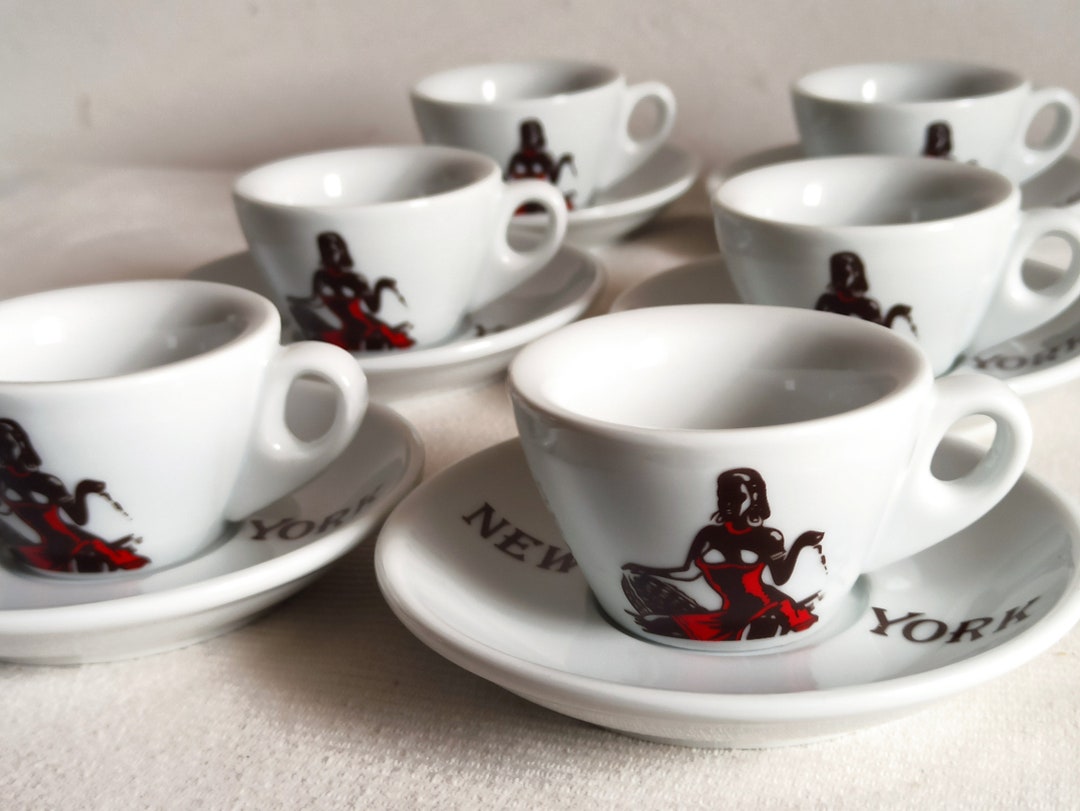 Set of Six CH Espresso Cups, New York Caffè Bar Cups, Italian Espresso ...