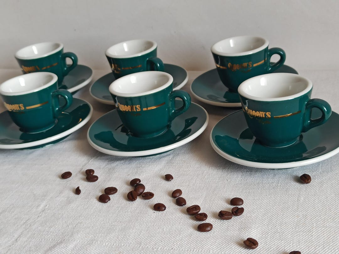 Nice Set of ACF Espresso Cups, Queens Coffee Bar Cups, Italian Espresso ...