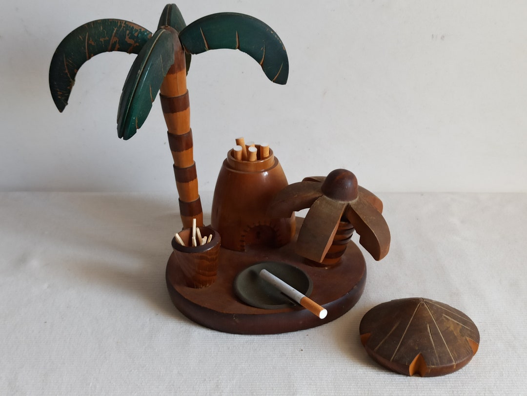 Vintage Smoker Desk Set,cigarette Organiser, Ashtray, Room for ...