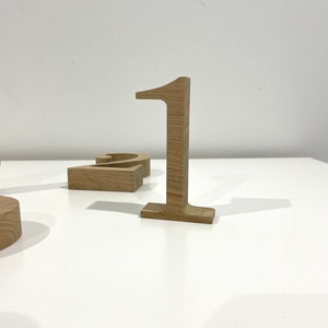 Freestanding Numbers, OAK Wood Numbers, Personalised Gift, Wooden ...