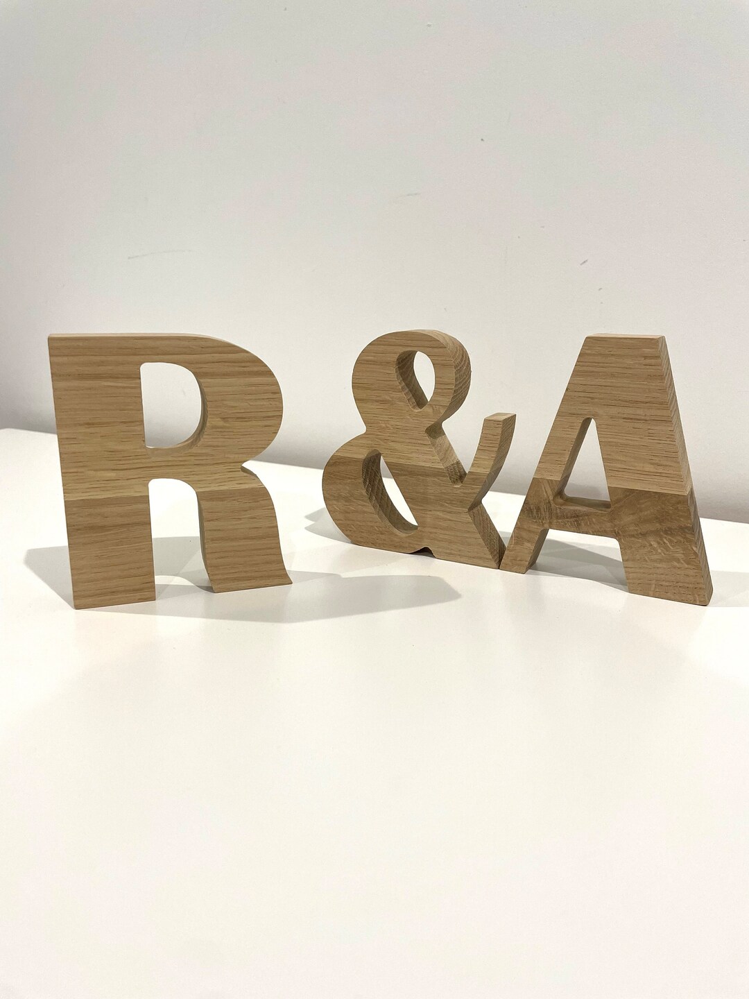 Freestanding Letters, OAK Wood Letters, Personalised Gift, Wooden ...
