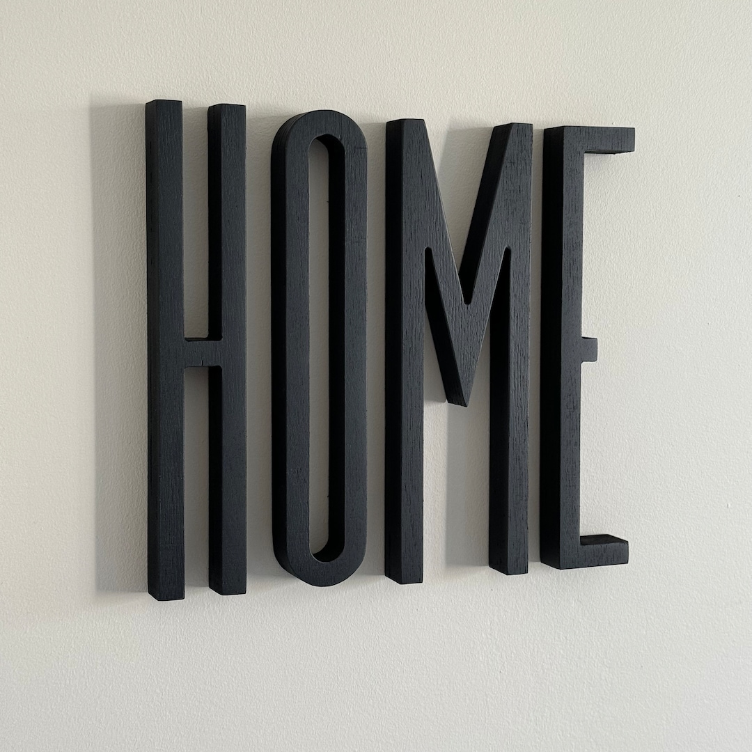 Custom HOME Sign Wall Cecor - 4 Letters, Gift, Decoration for Wall Home ...
