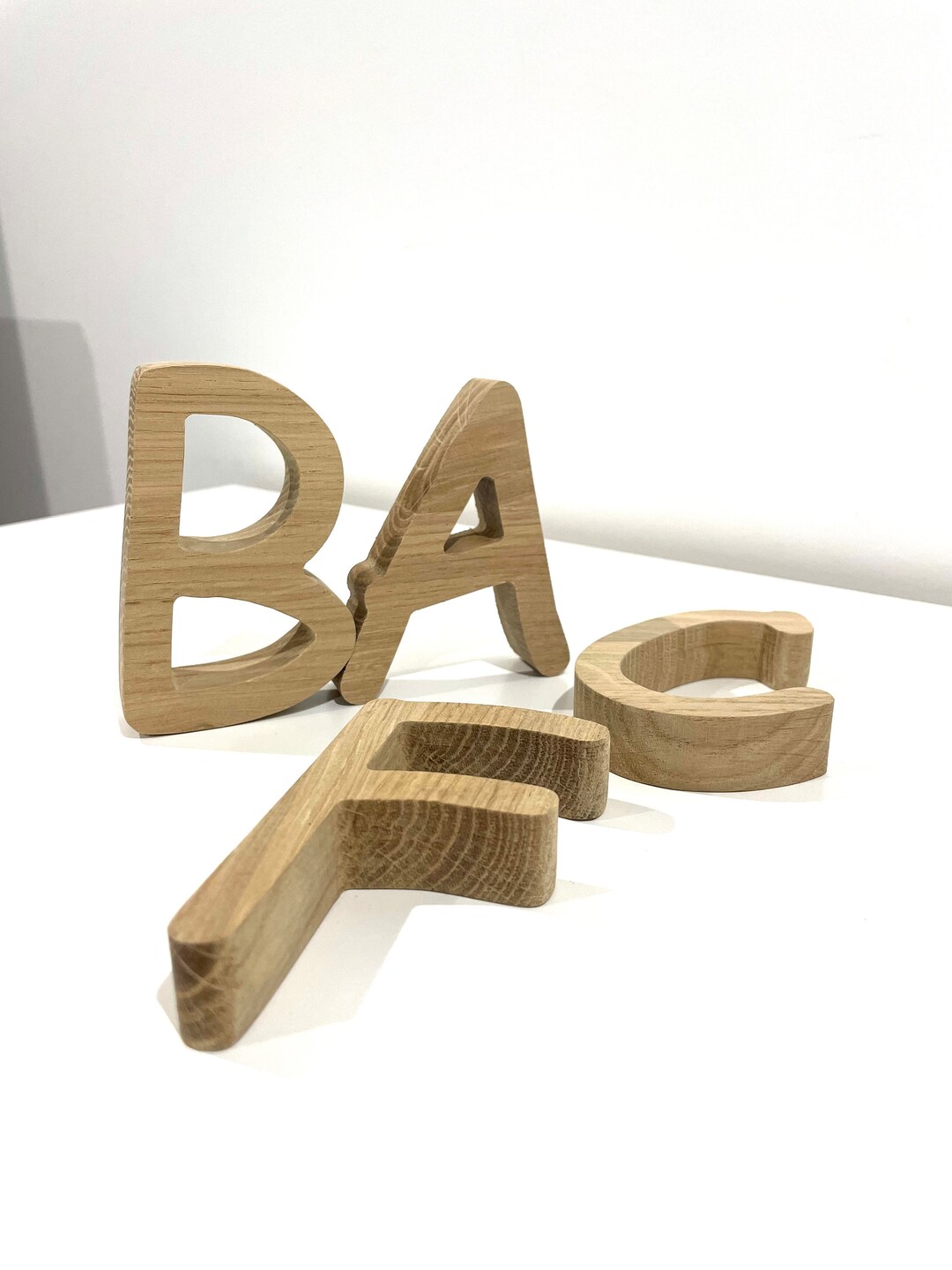 Freestanding Letters, OAK Wood Letters, Personalised Gift, Wooden ...