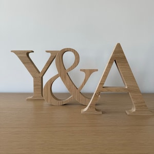 Free Standing Letters, 3 Pieces, Custom Oak Wood 3d Letters, Decorative ...