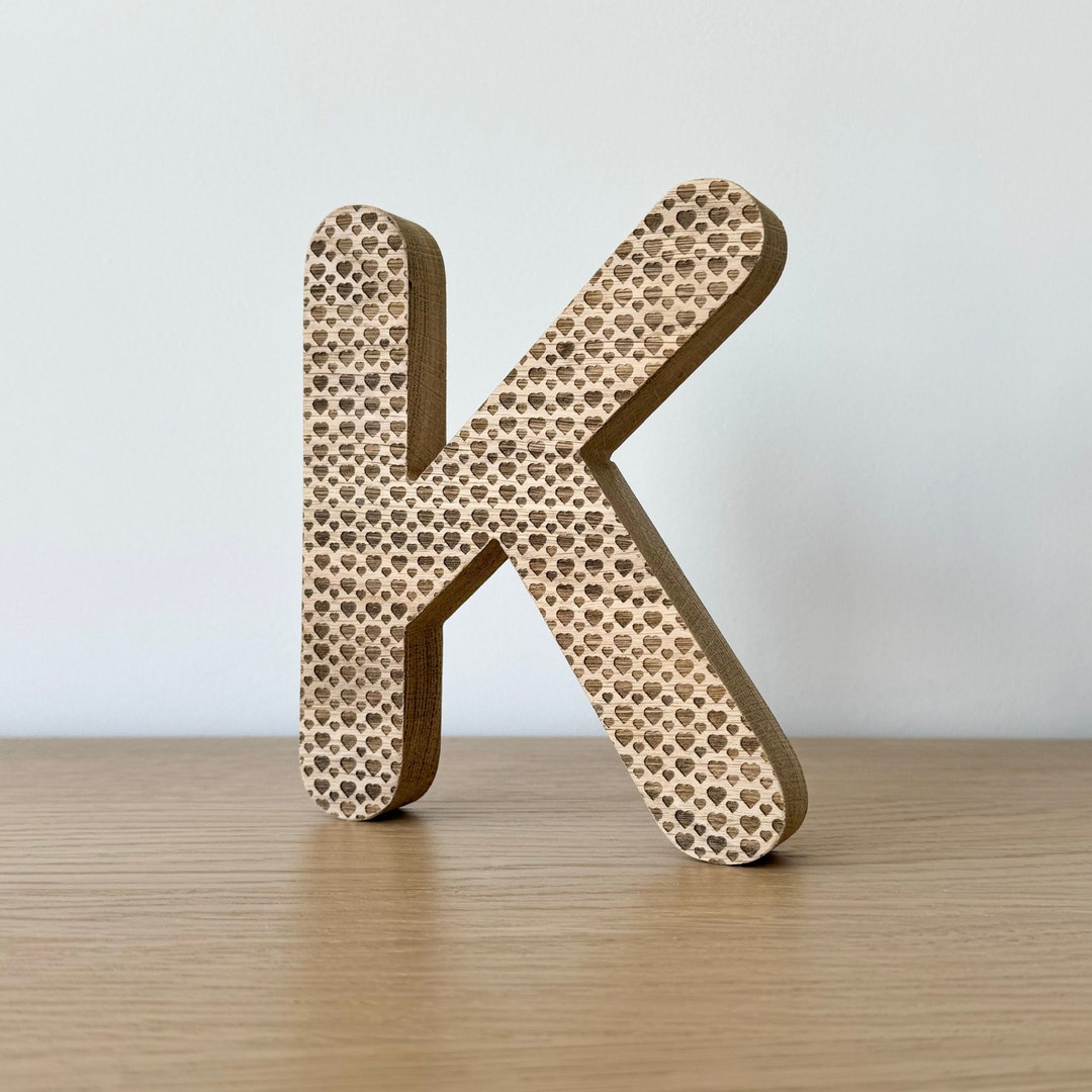 Freestanding Letters, OAK Wood Letters, Personalized Gift, Wooden ...
