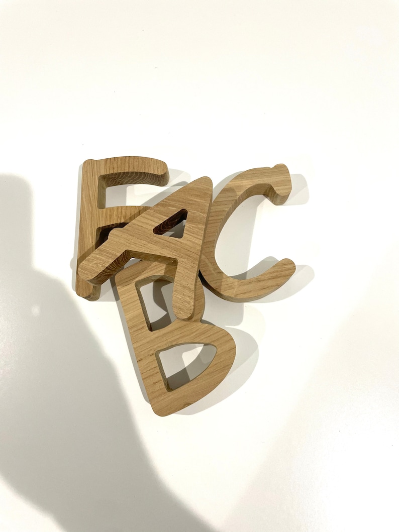 Freestanding Letters OAK Wood Letters Personalised Gift - Etsy