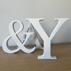 Free Standing Letters, 3 Pieces, Custom Oak Wood 3d Letters, Decorative ...