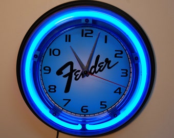 Retro Neon Wall Clock | Etsy