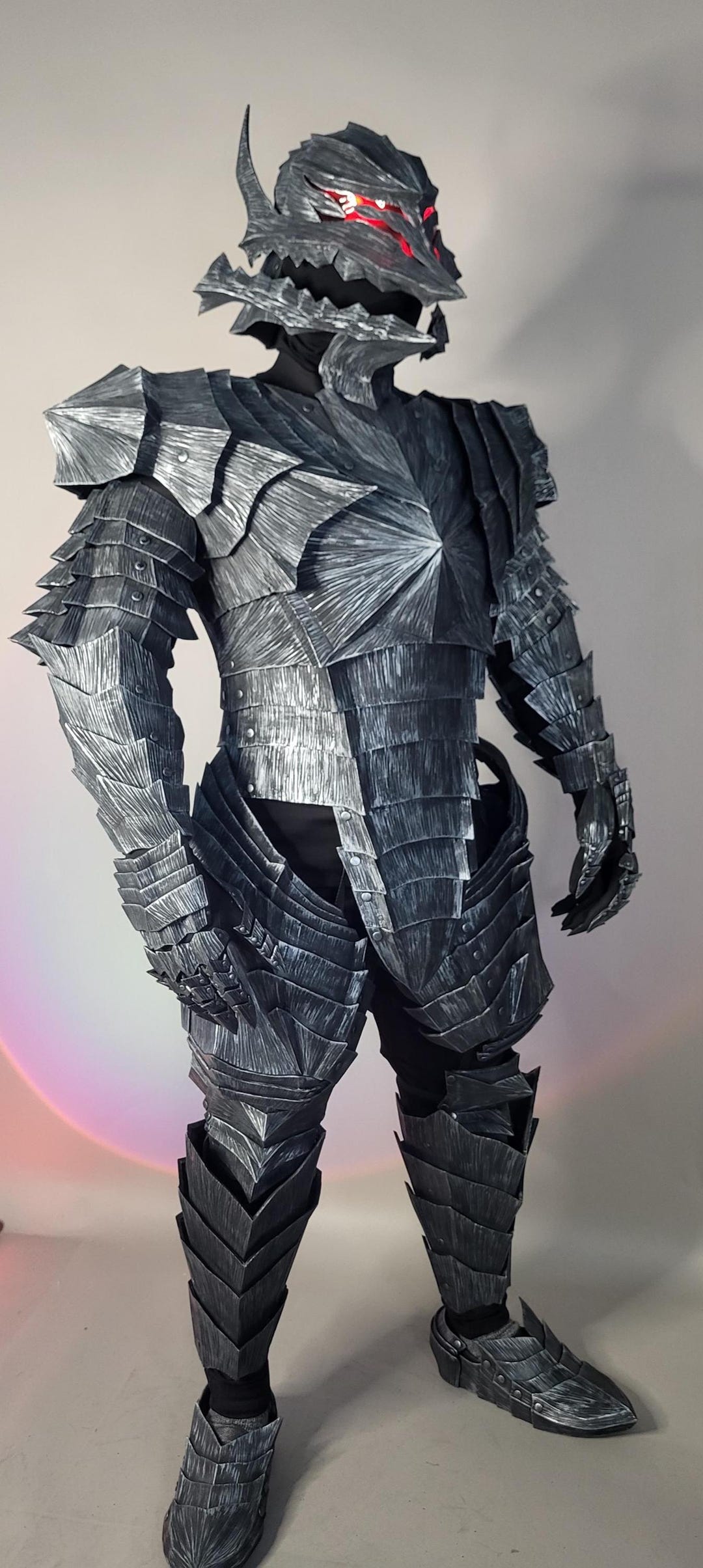 Custom-made Dark Warrior Armor Set | Full Cosplay Costume With LED ...
