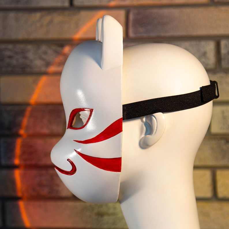 Japanese Kitsune Ninja Fox Demon Mask FINISHED&PAINTED - Etsy