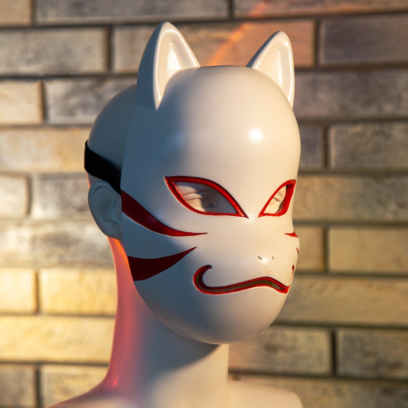 Japanese Kitsune Ninja Fox Demon Mask FINISHED&PAINTED - Etsy