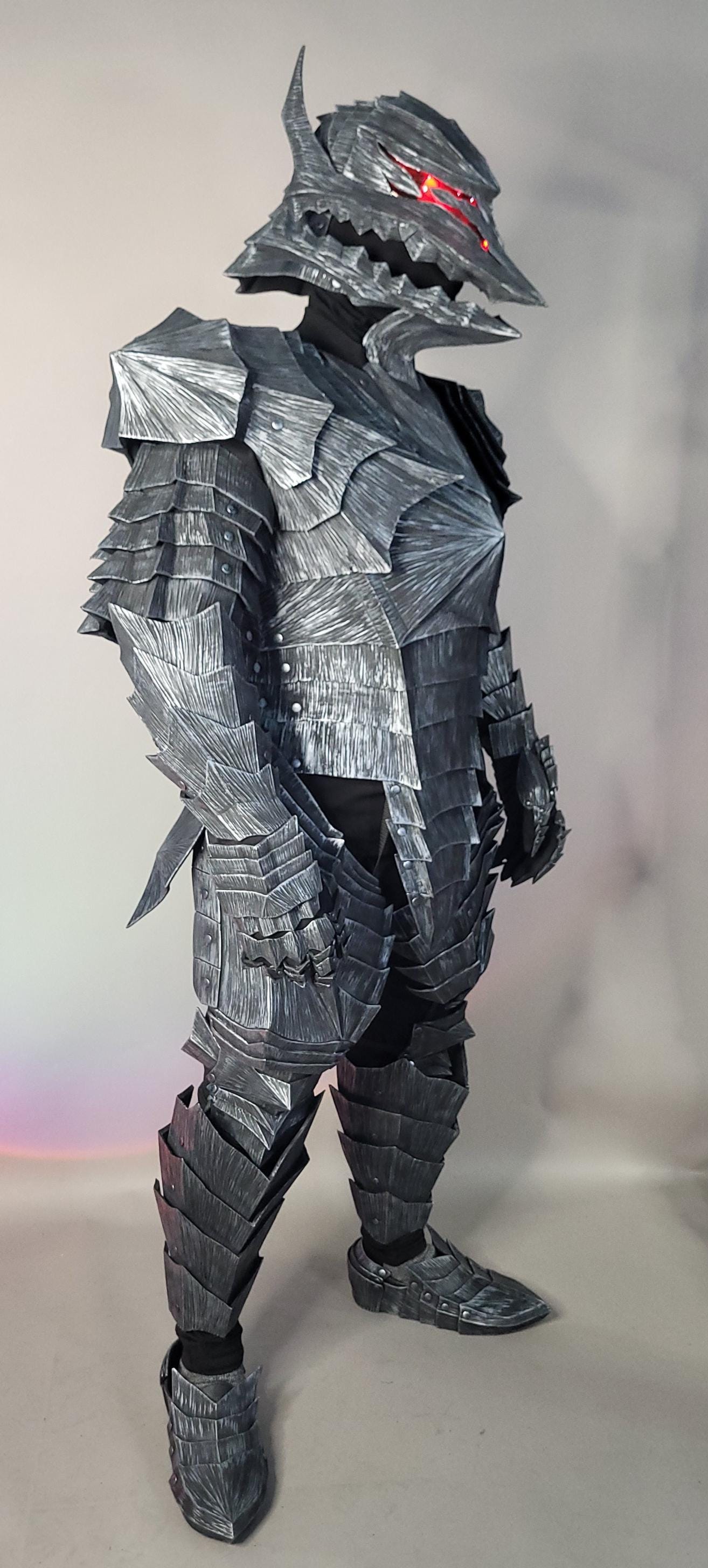 Custom-made Dark Warrior Armor Set | Full Cosplay Costume With LED ...