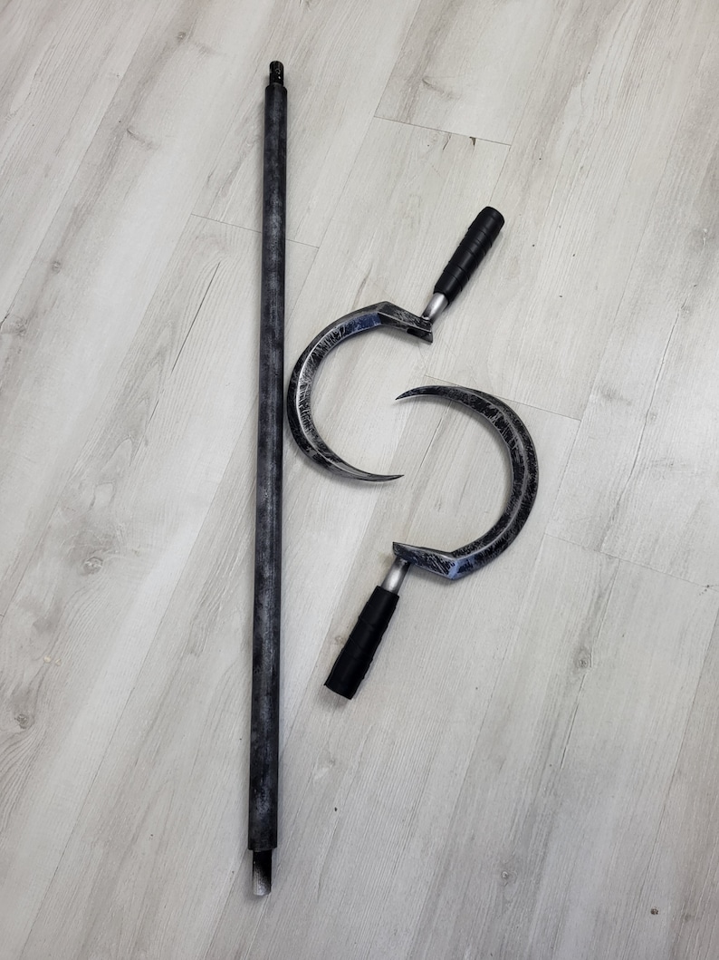 Death Wolf Sickle Cosplay Prop on a Long Stick | FINISHED&PAINTED - Etsy