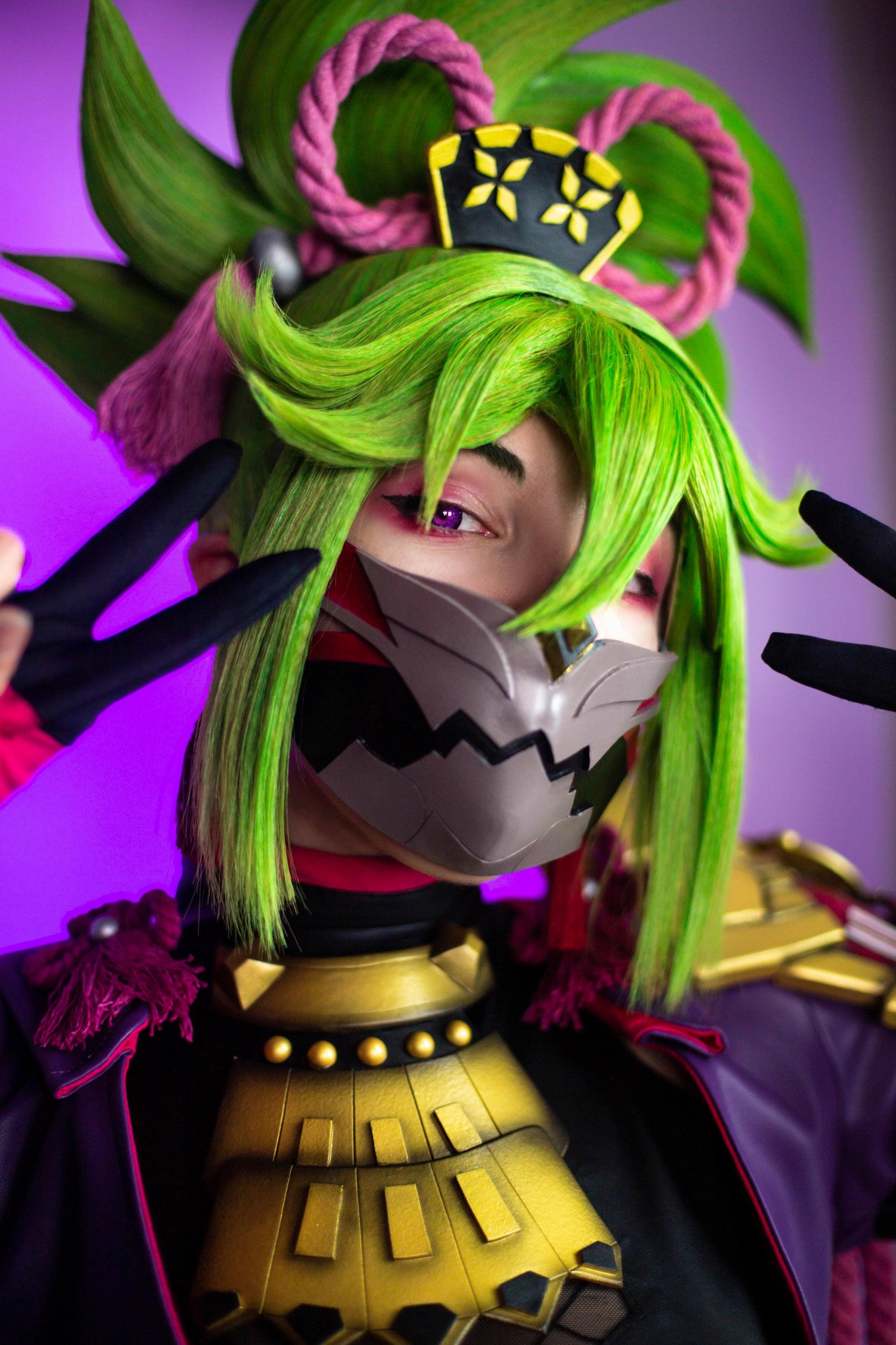 Kuki Shinobu Mask EVA Foam PATTERN + GUIDE | Genshin Impact | Digital ...