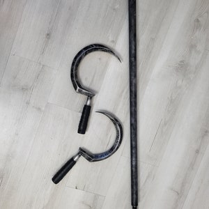 Death Wolf Sickle Cosplay Prop on a Long Stick | FINISHED&PAINTED - Etsy