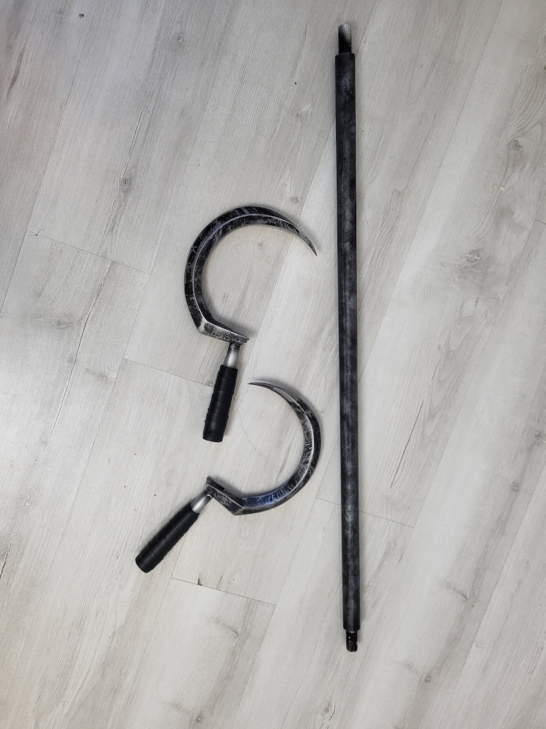Death Wolf Sickle Cosplay Prop on a Long Stick | FINISHED&PAINTED - Etsy
