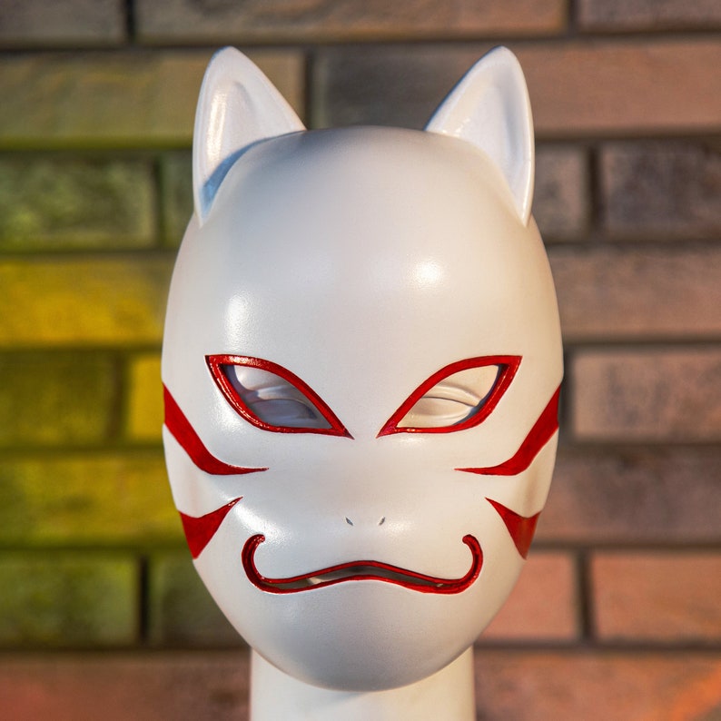 Japanese Kitsune Ninja Fox Demon Mask FINISHED&PAINTED - Etsy