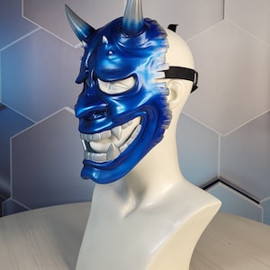 Japanese Samurai Oni Demon Half Mask | FINISHED&PAINTED - Etsy