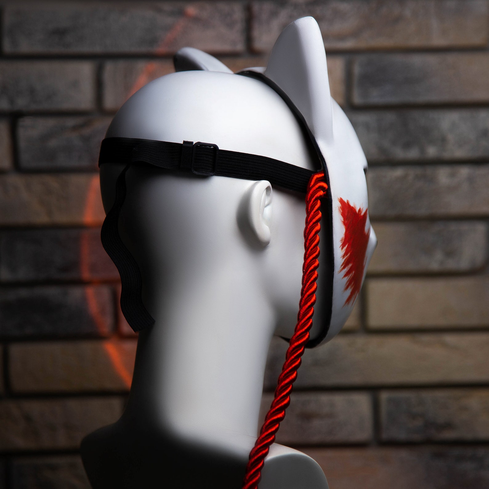 Japanese Kitsune Fox Demon Mask With Scar FINISHED&PAINTED | Etsy