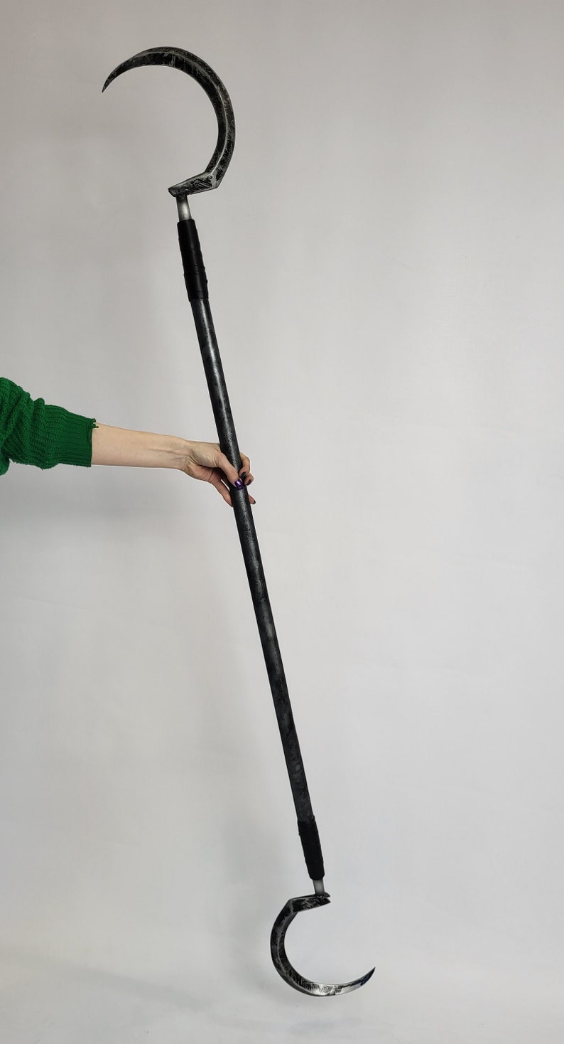 Death Wolf Sickle Cosplay Prop on a Long Stick | FINISHED&PAINTED - Etsy