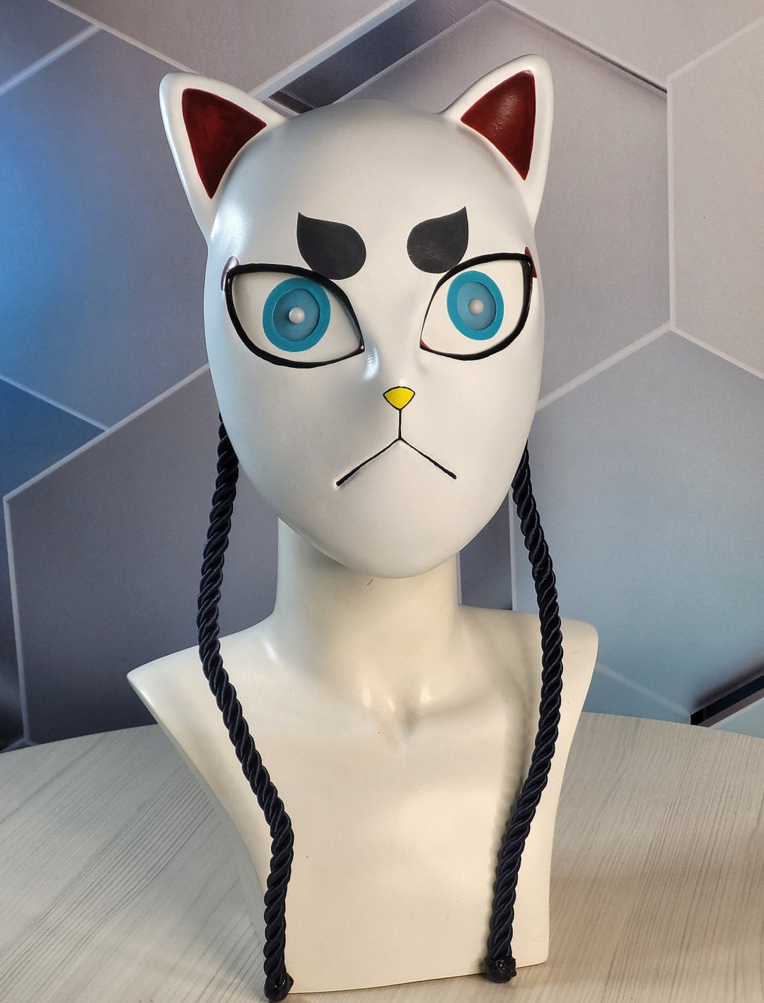 Japanese Kitsune Fox Demon Mask | FINISHED&PAINTED - Etsy