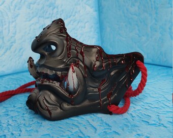 Japanese Kitsune Fox Demon Mask FINISHED&PAINTED | Etsy