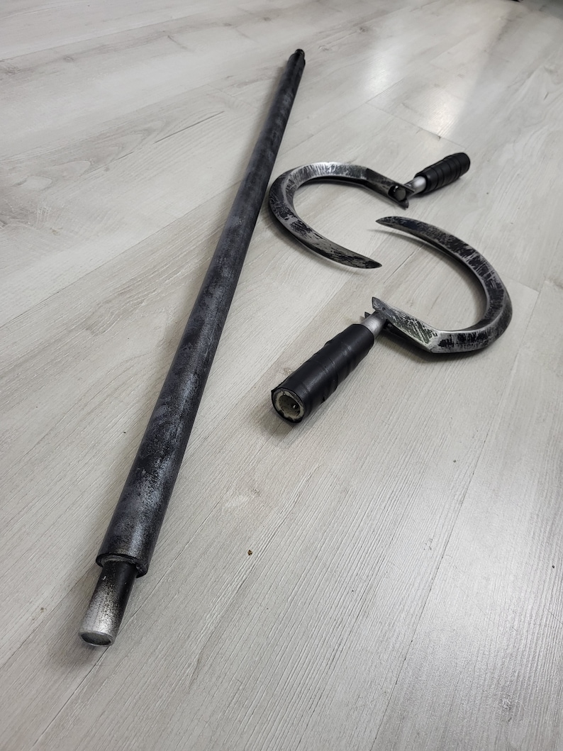 Death Wolf Sickle Cosplay Prop on a Long Stick | FINISHED&PAINTED - Etsy