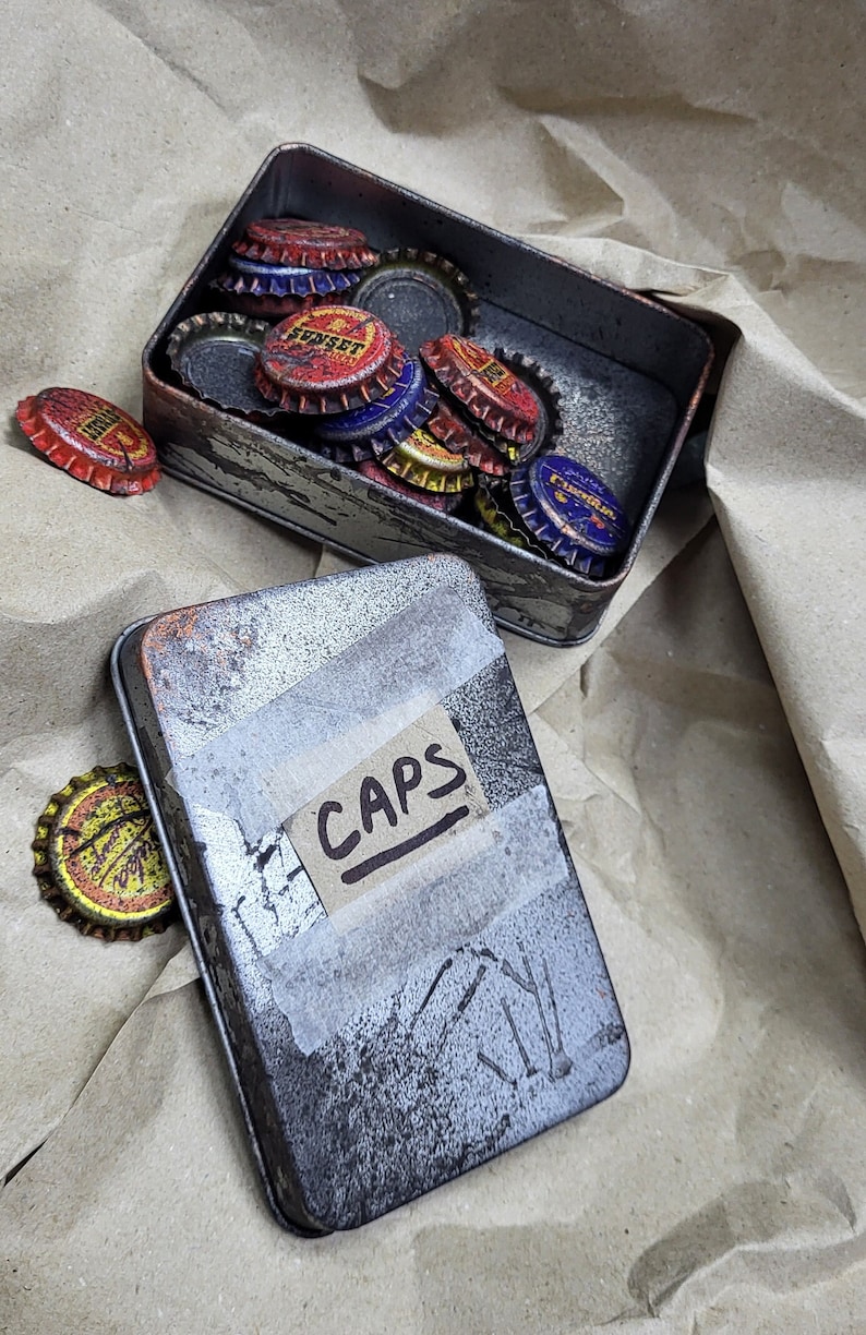 Post-apocalyptic Coin Caps Stash Box, Cosplay Prop Ready for Shipping ...