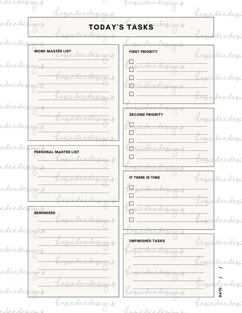 ADHD Friendly Task List, Neurodivergent To-do List, Prioritizing ...