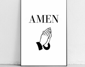 Can I Get an Amen printable Digital Poster Print - Etsy