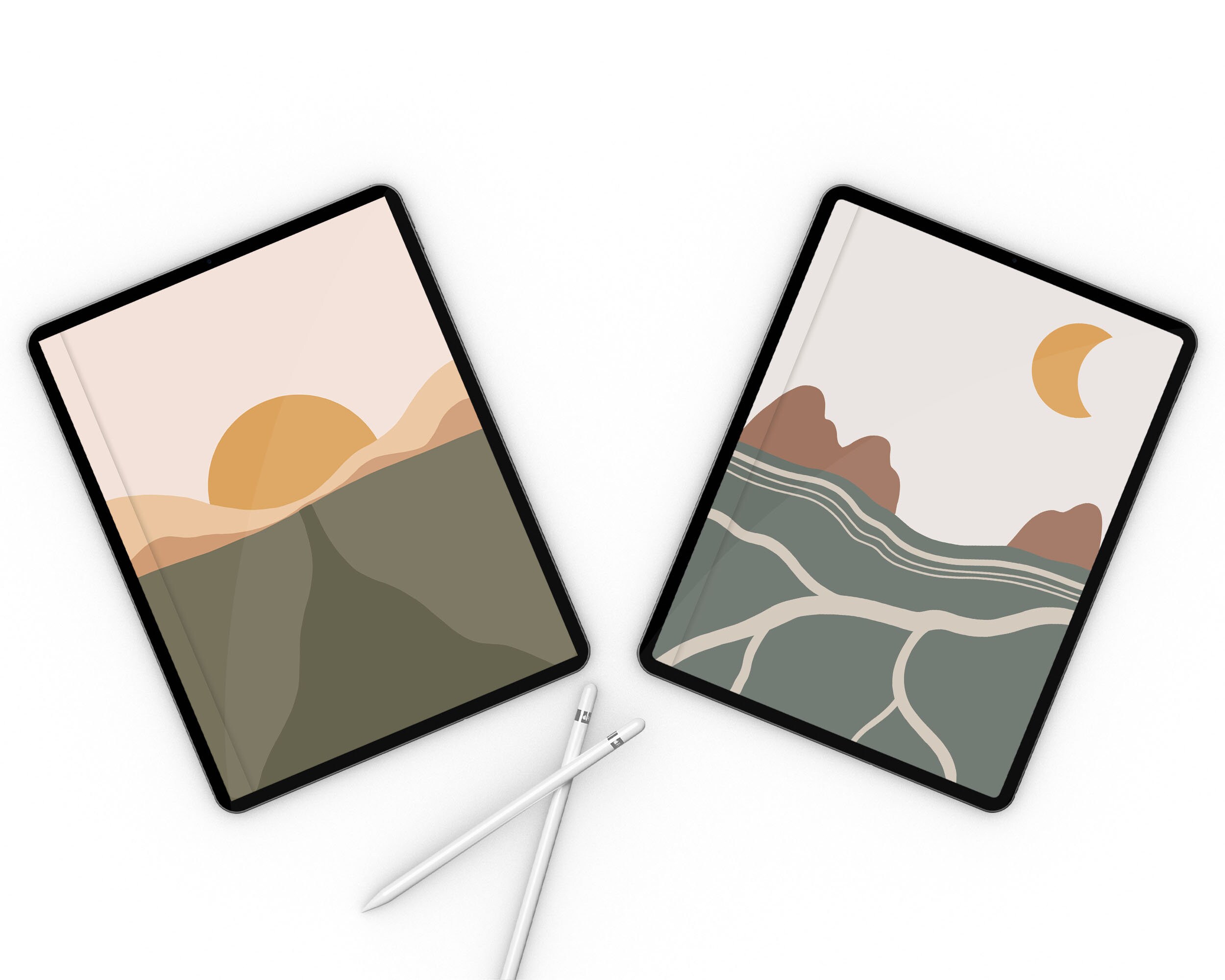 10 Digital Notebook Covers for Goodnotes, Notability | Boho Landscape ...