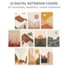 10 Digital Notebook Covers for Goodnotes, Notability Boho Landscape ...