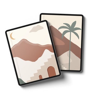 10 Digital Notebook Covers for Goodnotes, Notability | Boho Landscape ...