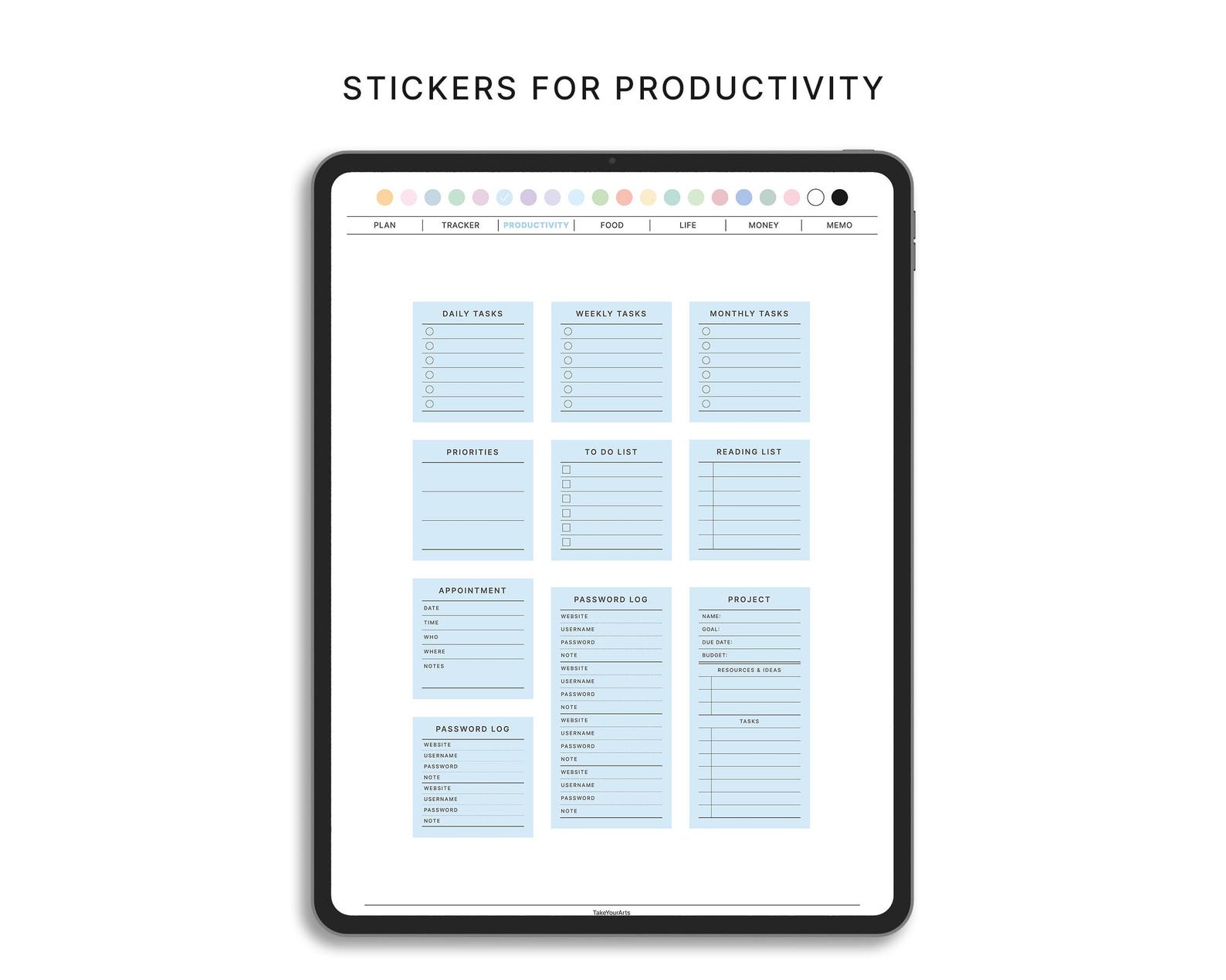 Goodnotes Stickers for Planning | Widget Stickers | Pre-cropped ...