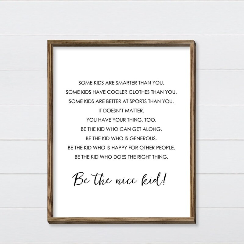 Be the Nice Kid - Etsy