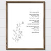 Simple Flower Poem Wall Art - Custom Flower Wall Hanging - Floral ...