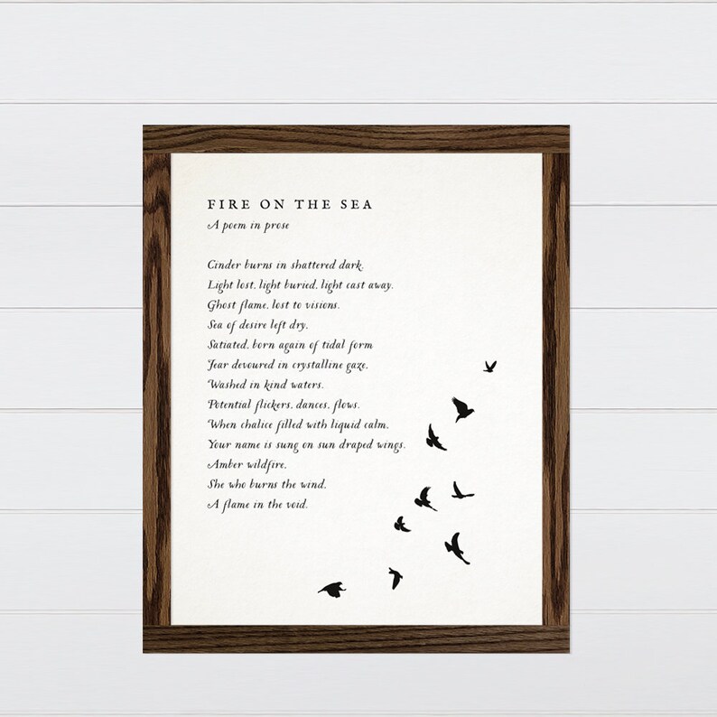Bird Poem ANY POEM You Want Customize This Sign With Any - Etsy