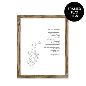 Simple Flower Poem Wall Art - Custom Flower Wall Hanging - Floral ...