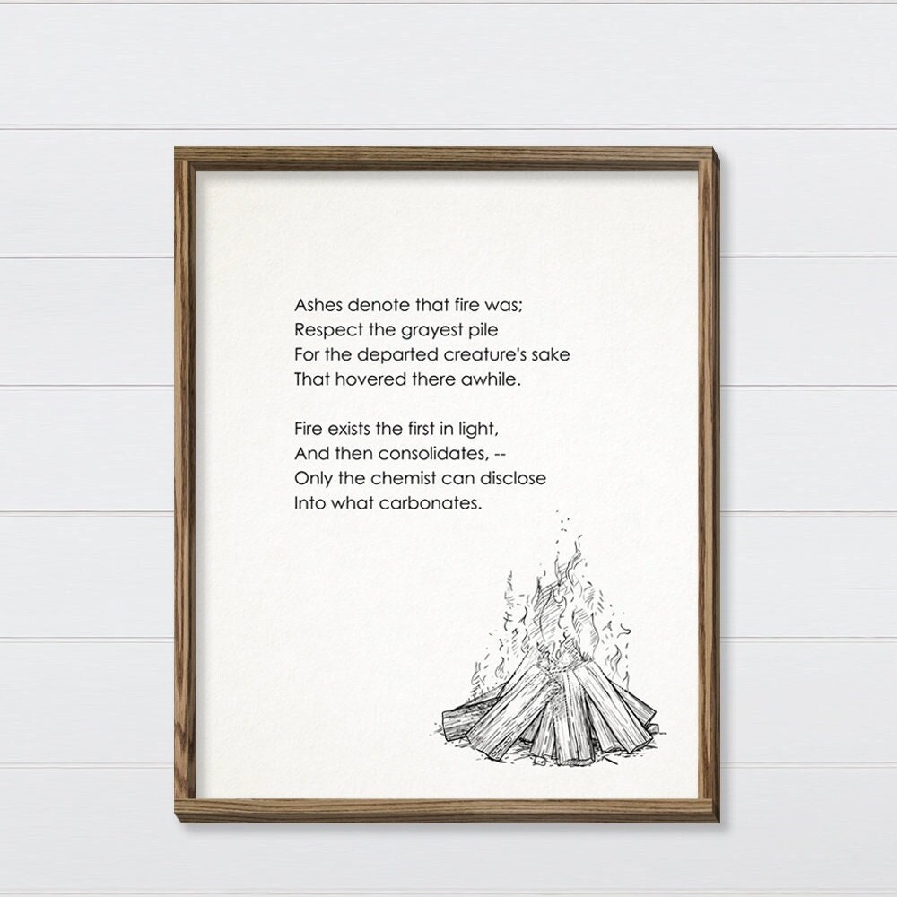 Fire Poem Wall Art Farmhouse Campfire Poem Wall Hanging - Etsy
