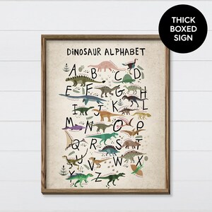 Dinosaur Alphabet Wall Art Nursery Wall Art Dinosaur Wall Hanging - Etsy