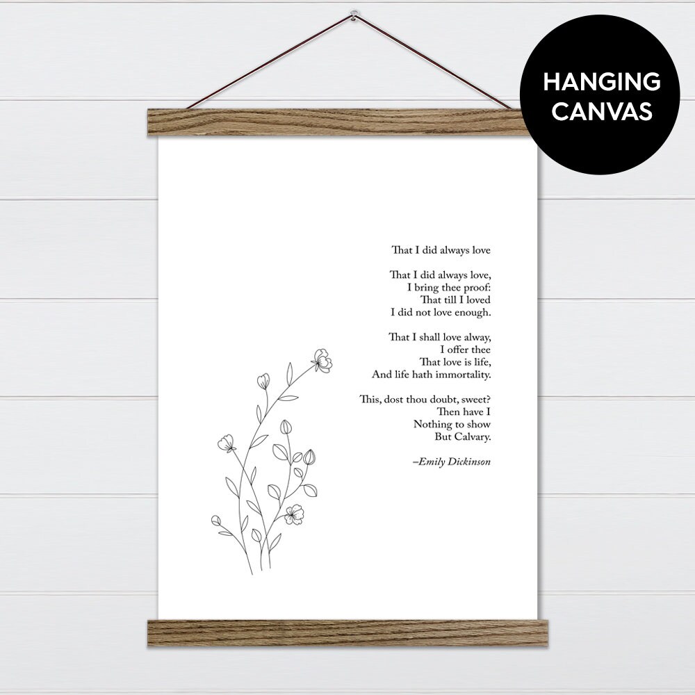Simple Flower Poem Wall Art Custom Flower Wall Hanging - Etsy