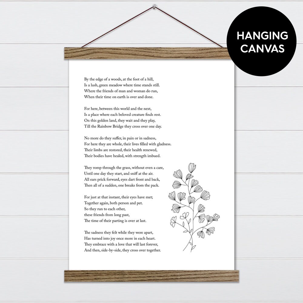 Fan Flower Poem Wall Art Farmhouse Floral Poem Wall Hanging Custom ...