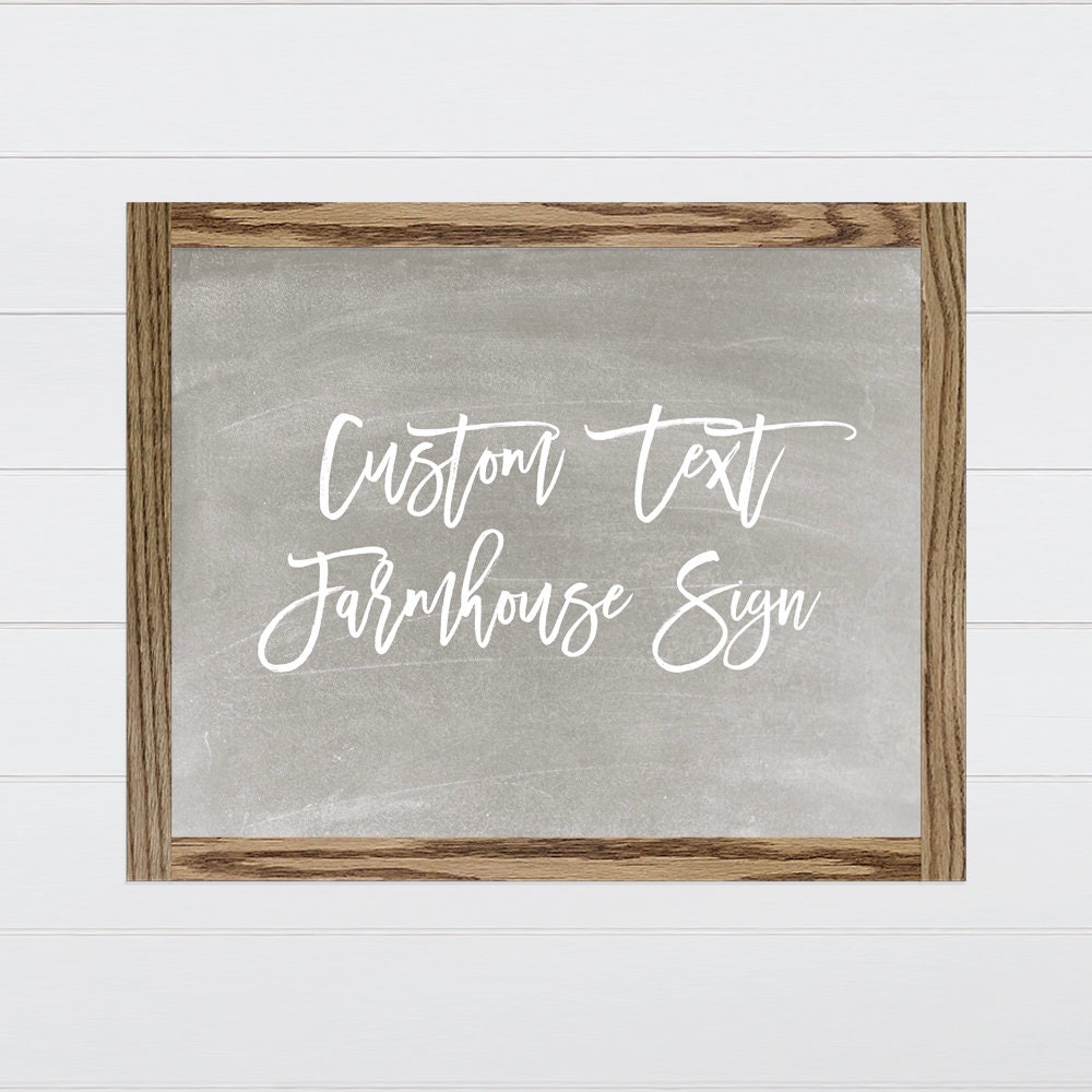 Gray Cursive Custom Word Art Farmhouse Word Wall Hanging - Etsy